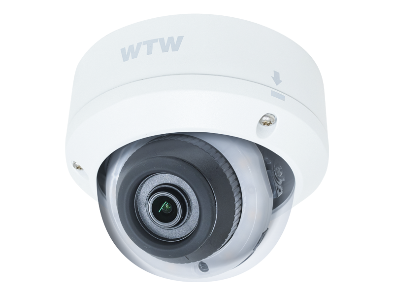 4K800万画素 PoE対応 屋外防水 IP防犯灯ドーム型カメラ WTW-PDRP49EW【WTW 塚本無線】