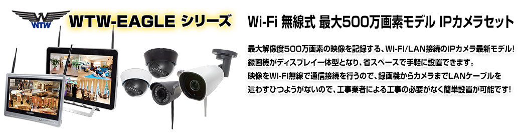 防犯カメラ 無線 WIFI IPカメラ イーグル 業務用【WTW 塚本無線】